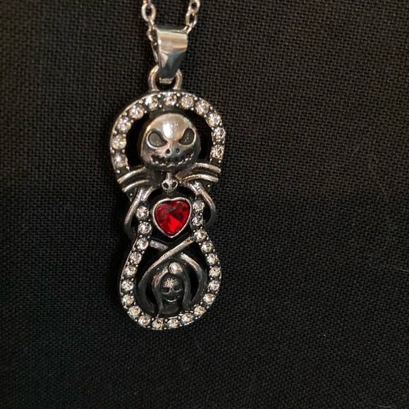 Accessories | Nightmare Before Christmas Jack And Sally Necklace With ...